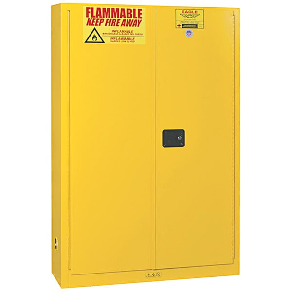 Eagle Manufacturing YPI7710X Yellow Aerosol Paint Safety Cabinet with 2 ...