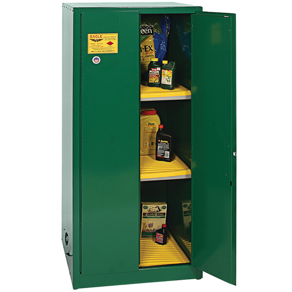 Eagle Manufacturing PEST62X Green Pesticide Safety Cabinet with 2 ...