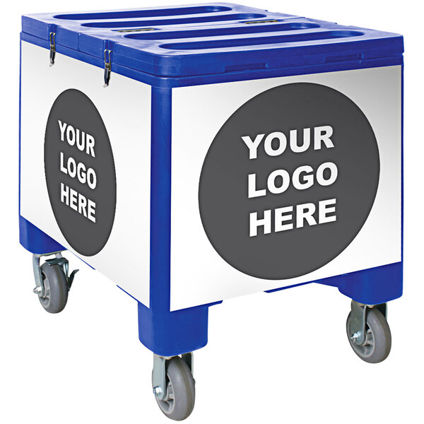 IRP 3805013 Blue Ice Caddy 200 lb. Customizable Mobile Ice Bin ...