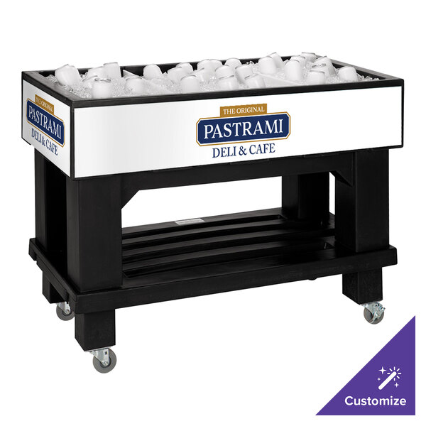 IRP 3805030 Texas Icer 140 Qt. Customizable Black Insulated Ice Bin ...