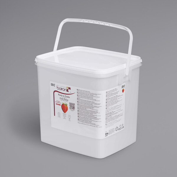 Les Vergers Boiron Strawberry Puree 22 lb. Bucket