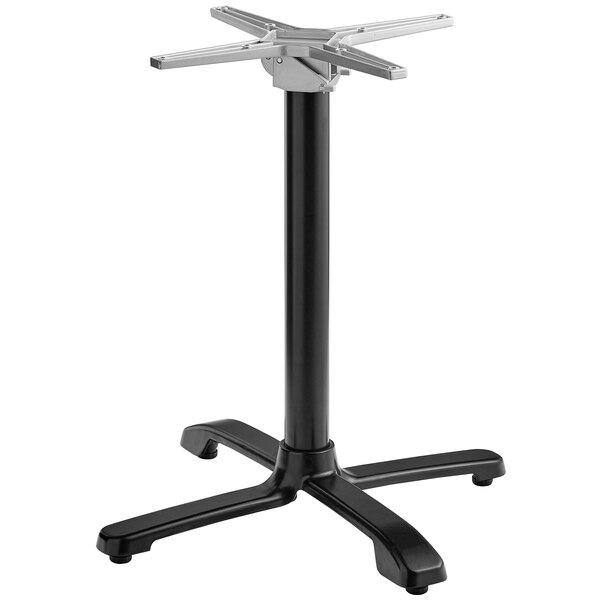 FLAT Tech SX26 26" x 26" Black Auto-Adjust Self-Stabilizing Aluminum Dining Height Table Base ...
