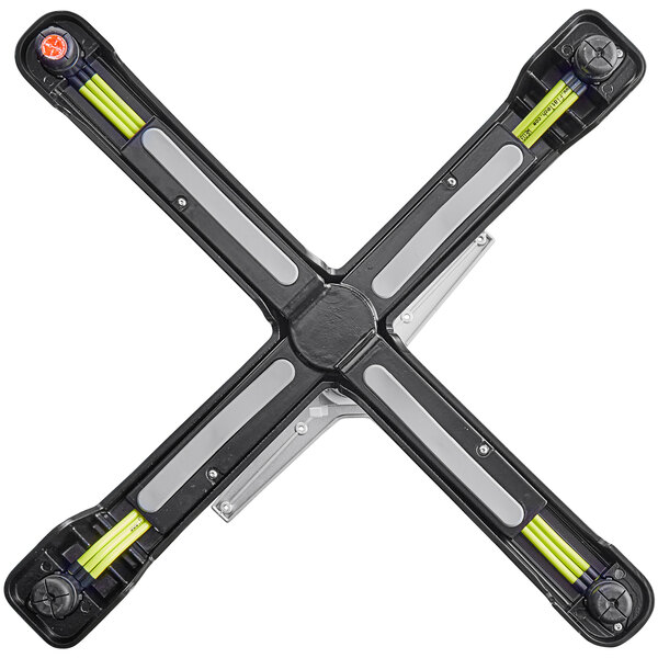 FLAT Tech SX26 26" x 26" Black Auto-Adjust Self-Stabilizing Aluminum Dining Height Table Base ...