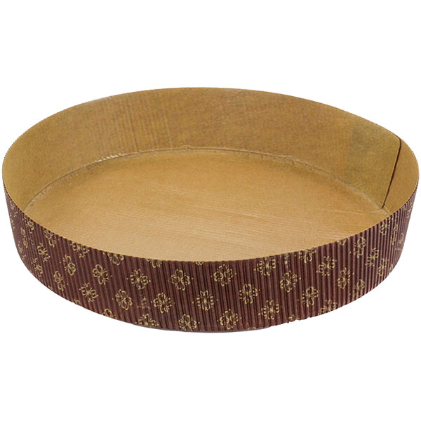 Novacart Corrugated Kraft Paper Baking Mold 9 1/2" x 1 3/4" - 300/Case