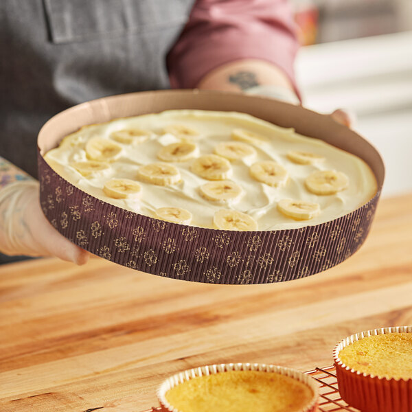 Novacart Corrugated Kraft Paper Baking Mold 9 1/2" x 1 3/4" - 300/Case