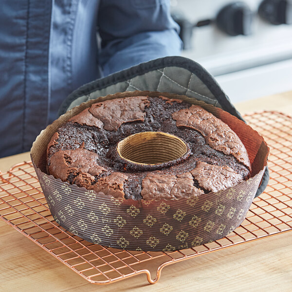 Novacart Corrugated Kraft Paper Baking Ring Mold 7 7/8" x 2 3/8" - 360/Case