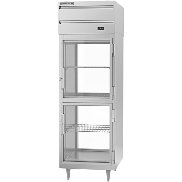 Beverage-Air P-Series PFD1HC-1BHG 26 1/2" Top Mounted Glass Half Door ...