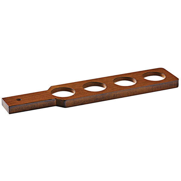 Arcoroc 16" Mahogany Finish Drop-In Flight Paddle by Arc Cardinal - 12/Case