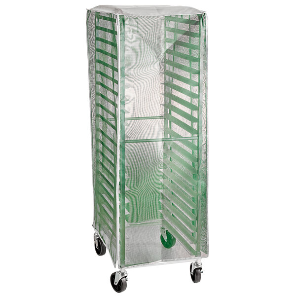 Curtron 23" x 28" x 62" Green Supro Breathable Mesh Bun / Sheet Pan ...