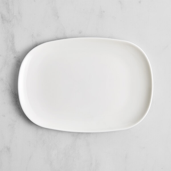 Arcoroc E8007 Zenix Intensity 13 3/4" x 9 3/8" Ivory Rectangular Coupe ...