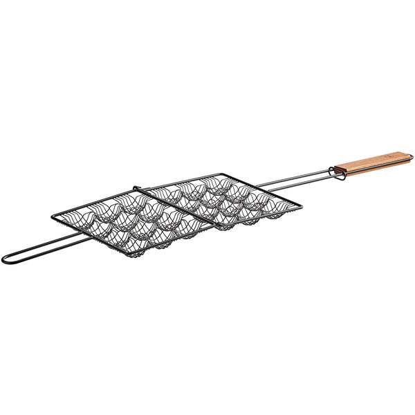 Outset® QD86 9" x 7" 12-Compartment Non-Stick Meatball Grill Basket