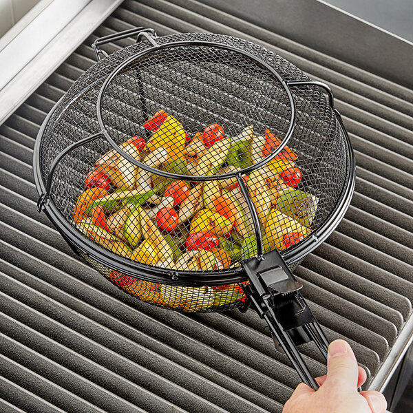 Outset® 76182 11 3/4" Diameter 3-in-1 Non-Stick Grill Basket and ...