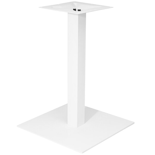 BFM Seating Uptown White Steel Dining Height 18" Square Table Base