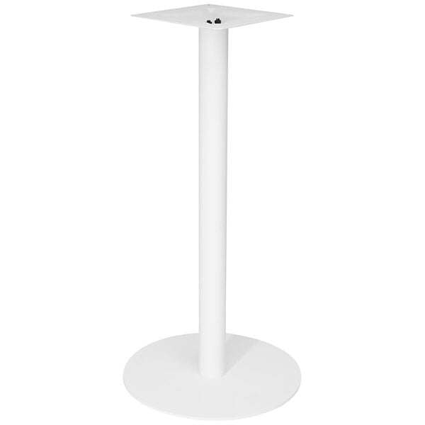BFM Seating Uptown White Steel Bar Height 18" Round Table Base