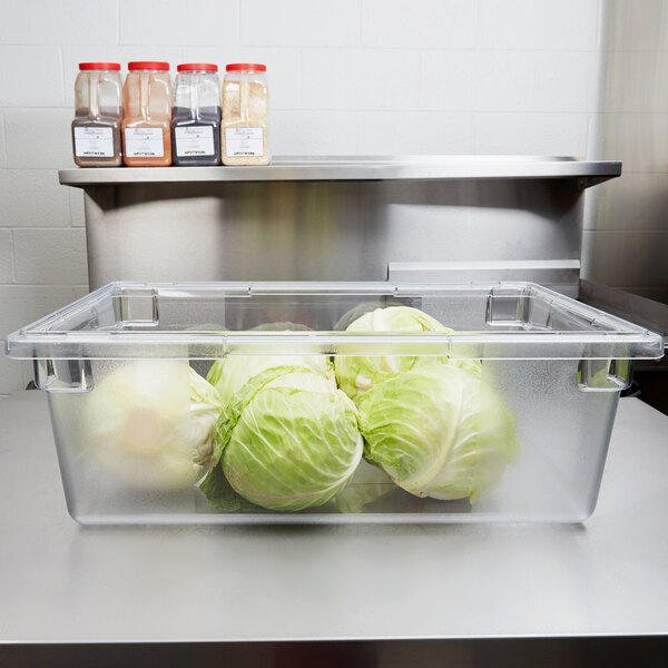 Carlisle 1062207 StorPlus 26" x 18" x 9" Clear Food Storage Box