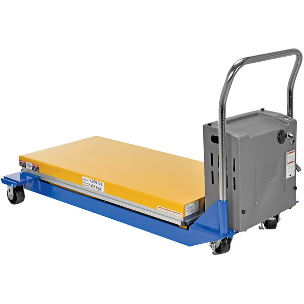 Vestil CART-24-10-DC 24" x 48" Battery-Powered Scissor Lift Cart with 9 ...