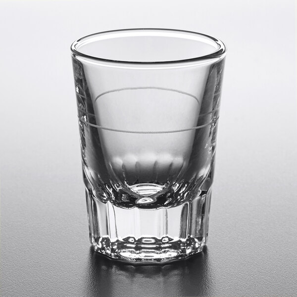 Acopa 2 oz. Fluted Shot Glass with 1 oz. Pour Line - 12/Pack