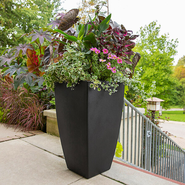 Mayne Kobi 17 1/2" x 17 1/2" x 32" Black Planter