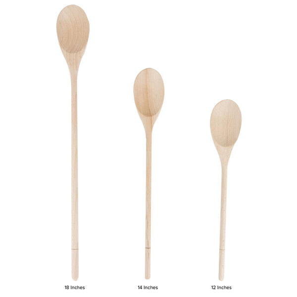 Tablecraft 12" Beechwood Wooden Spoon | WebstaurantStore