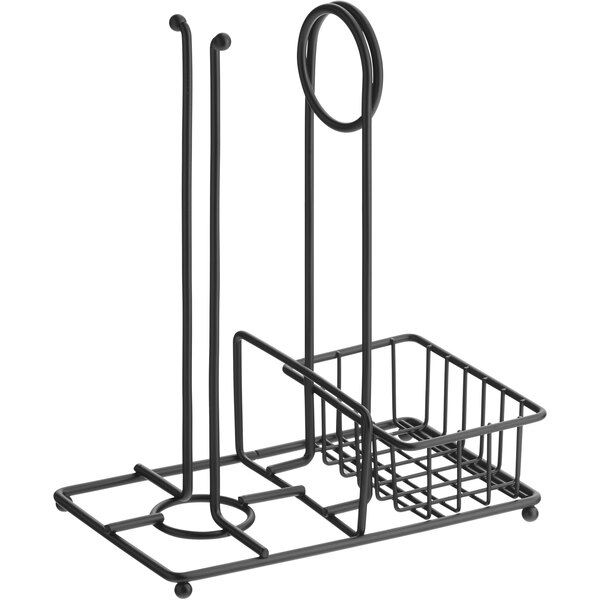 Tablecraft Black Powder Coated Metal Paper Towel Holder Condiment Caddy 10 X 6 X 12 1 4 tablecraft-black-powder-coated-metal-paper-towel-holder-condiment-caddy-10-x-6-x-12-1-4