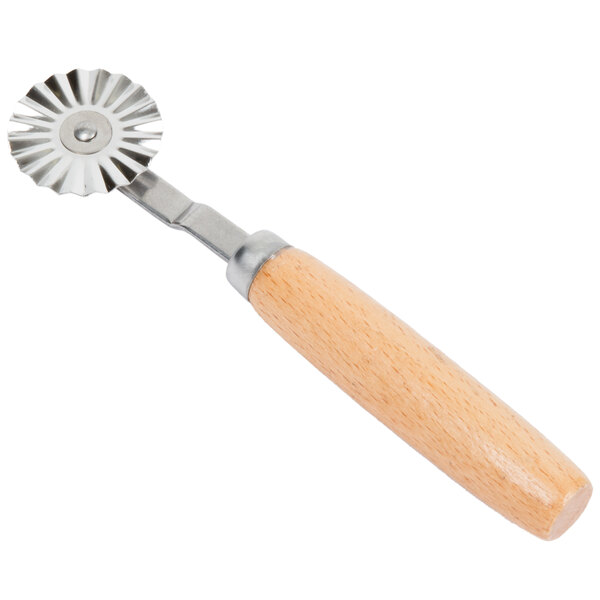 Ateco Stainless Steel Pastry Cutter with 1 3/8" Fluted Wheel and Wood ...