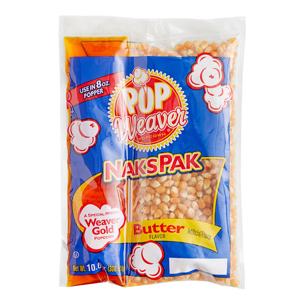 Pop Weaver All-In-One Naks Pak Butter Burst Popcorn Kit for 8 oz ...