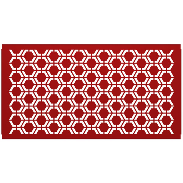 SelectSpace 5' Red Hexagonal Pattern Partition Panel