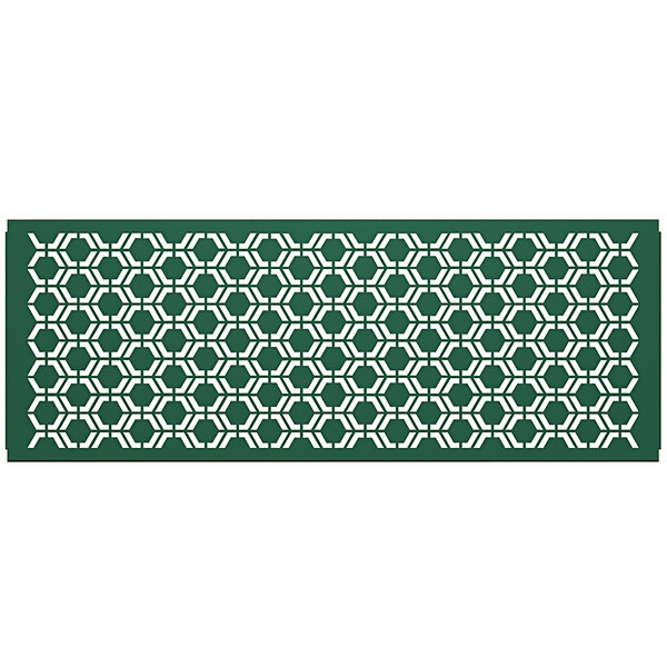 SelectSpace 7' Forest Green Hexagonal Pattern Partition Panel