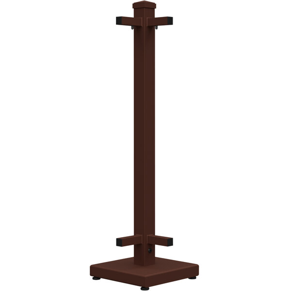 SelectSpace 10" x 10" x 36" Brown Standard Corner Stand