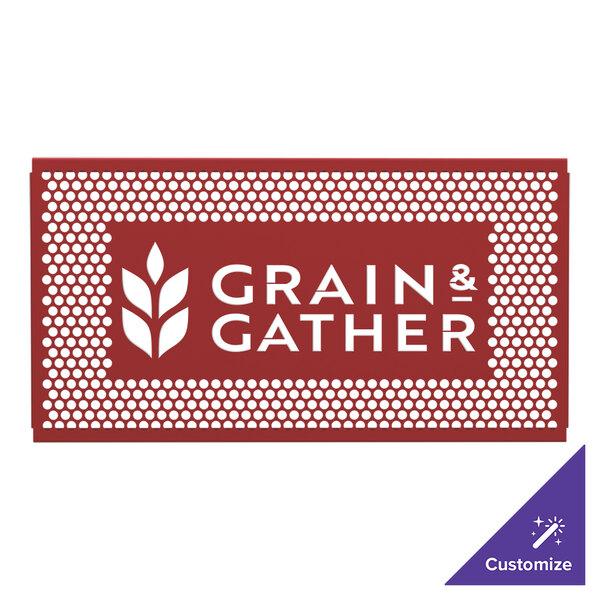 SelectSpace 5' Customizable Red Circle Pattern Graphic Partition Panel