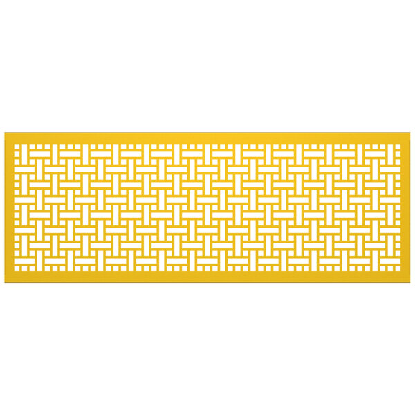 SelectSpace 7' Bright Yellow Square Weave Pattern Partition Panel
