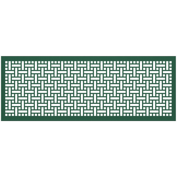 SelectSpace 7' Forest Green Square Weave Pattern Partition Panel