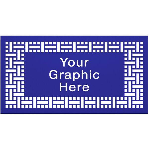 SelectSpace 5' Customizable Royal Blue Square Weave Pattern Graphic ...