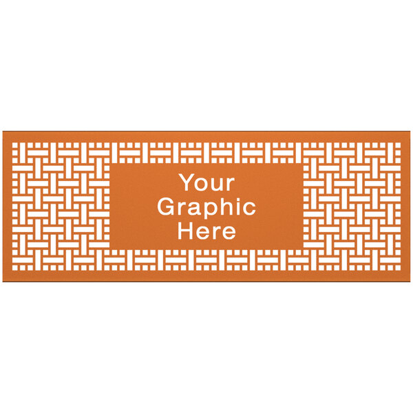 SelectSpace 7' Customizable Burnt Orange Square Weave Pattern Graphic ...