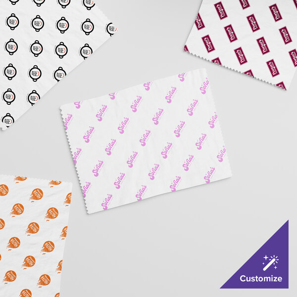 Choice 8" x 10 3/4" Customizable Interfolded Deli Wrap Wax Paper - 6000 ...