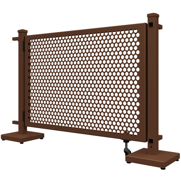SelectSpace 56" x 10" x 34" Brown Circle Pattern Gate with Straight and ...