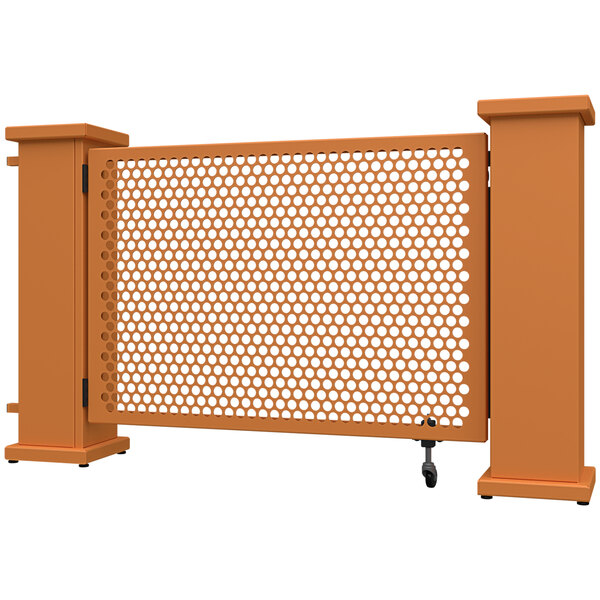 SelectSpace 62" x 10" x 34" Burnt Orange Circle Pattern Gate with ...