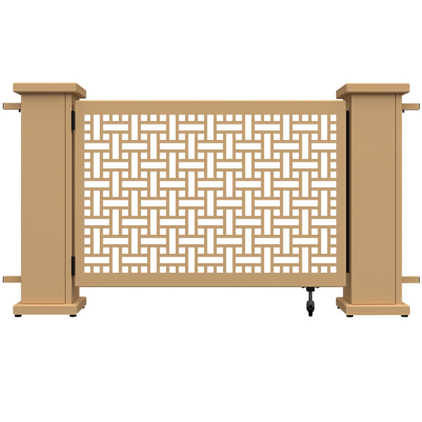 SelectSpace 62" x 10" x 34" Sand Square Weave Pattern Gate with ...