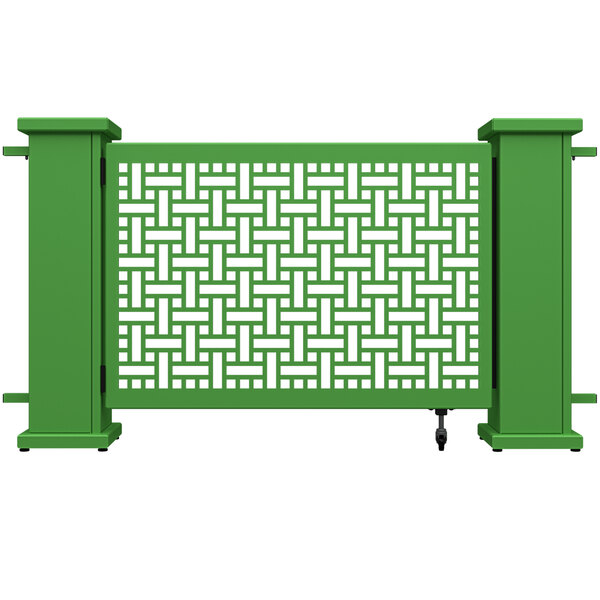 SelectSpace 62" x 10" x 34" Green Square Weave Pattern Gate with ...
