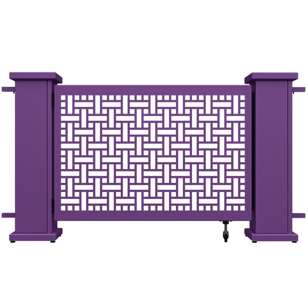 SelectSpace 62" x 10" x 34" Purple Square Weave Pattern Gate with ...