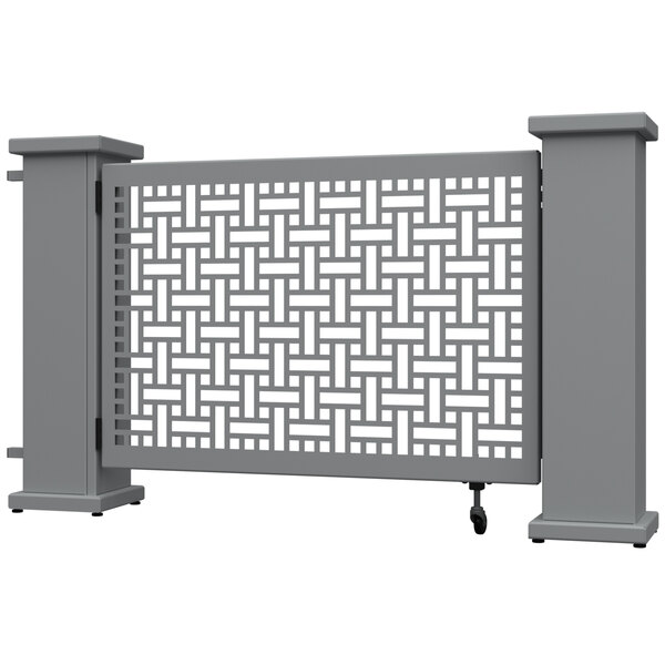 SelectSpace 62" x 10" x 34" Stock Gray Square Weave Pattern Gate with ...
