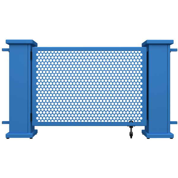 SelectSpace 62" x 10" x 34" Sky Blue Circle Pattern Gate with Straight ...