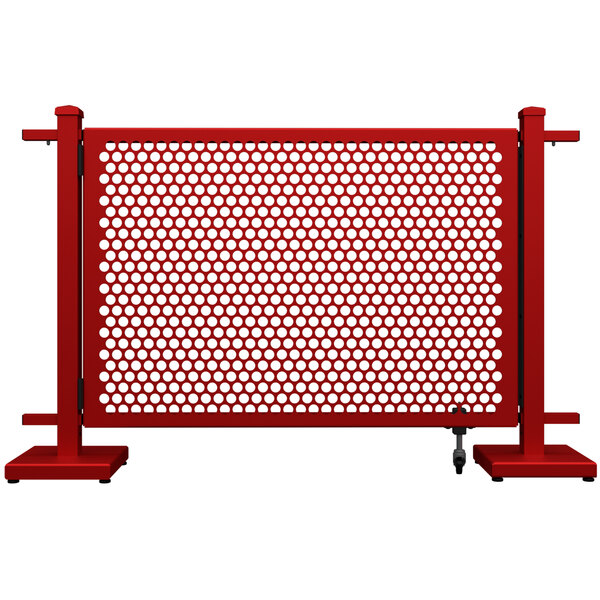 SelectSpace 56" x 10" x 34" Red Circle Pattern Gate with Straight Stands