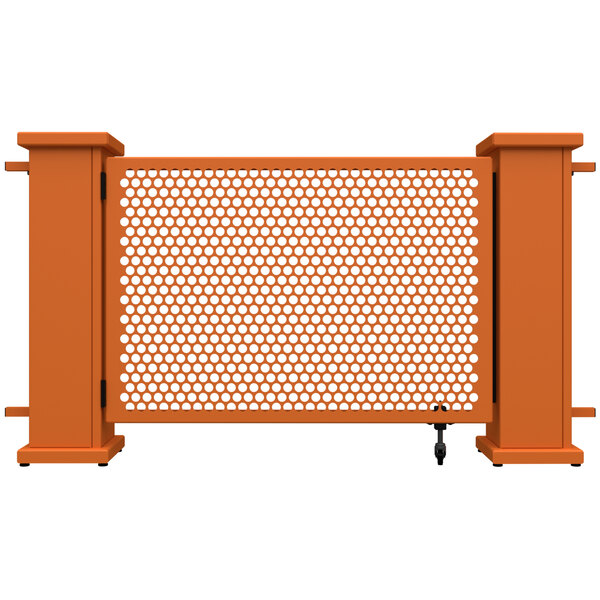 SelectSpace 62" x 10" x 34" Burnt Orange Circle Pattern Gate with ...
