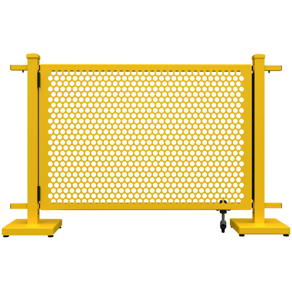SelectSpace 56" x 10" x 34" Bright Yellow Circle Pattern Gate with ...