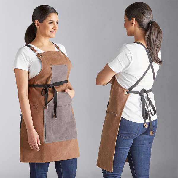Backyard Pro Cedar Heavy-Duty Canvas Grilling Apron with Utility ...