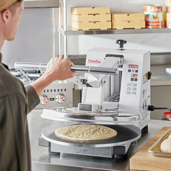 Estella DPC18P 18" Manual Clamshell Pizza Dough Press - 120V, 1200W