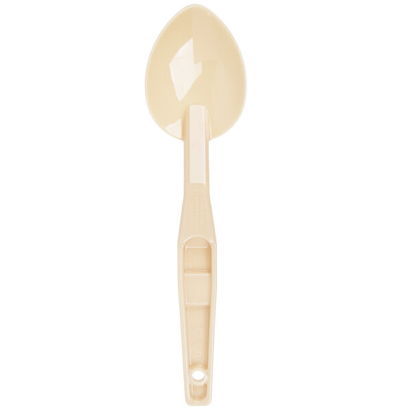Cambro SPO11CW 11" Beige Camwear Solid Salad Bar / Buffet Spoon