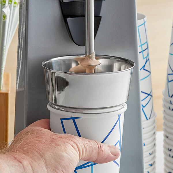 Choice Stainless Steel Malt Cup Collar for 3 7/16" Cups - 4" Top Diameter