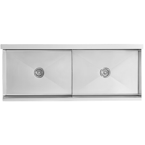 Regency 30" x 21" x 14" Two-Compartment Utility Sink for (1) 8" Center ...